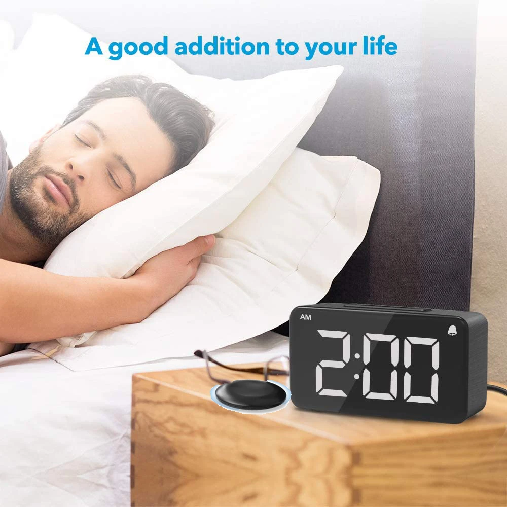 Loud Alarm Clock with Bed Shaker - Perfect for Heavy Sleepers