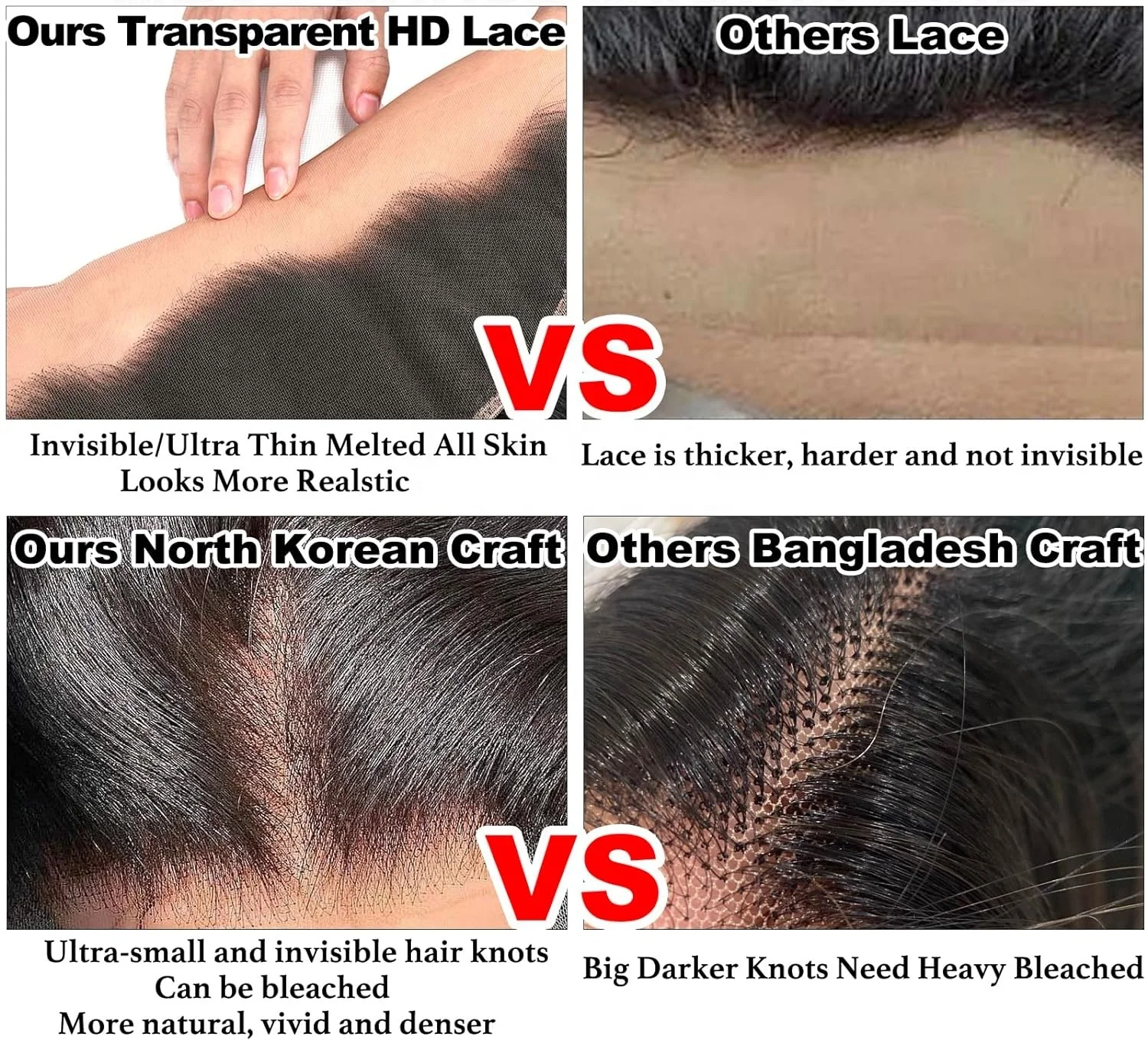 Virgin Brazilian Vietnamese Cuticle Aligned Human Hair 13x4 Ear To Ear ...