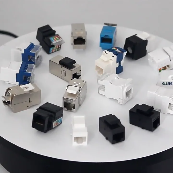 Rj45 Cat6 Keystone Jack 180 Degree Rj45 Female White Cat6 Connector Utp ...