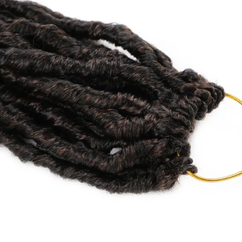 24inch New Pre-looped Deep Wave Fauxs Locs Nu Goddess Bohemian Crochet ...