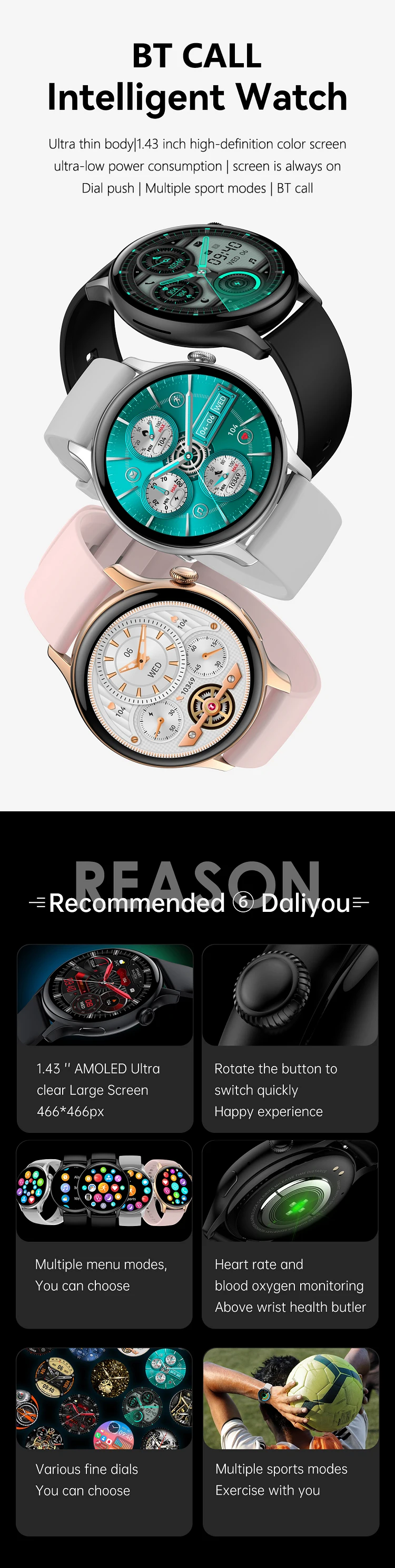 2024 Hk85 Amoled Smart Watch Bt Calling Oem Dropshipping Bp Spo2 ...