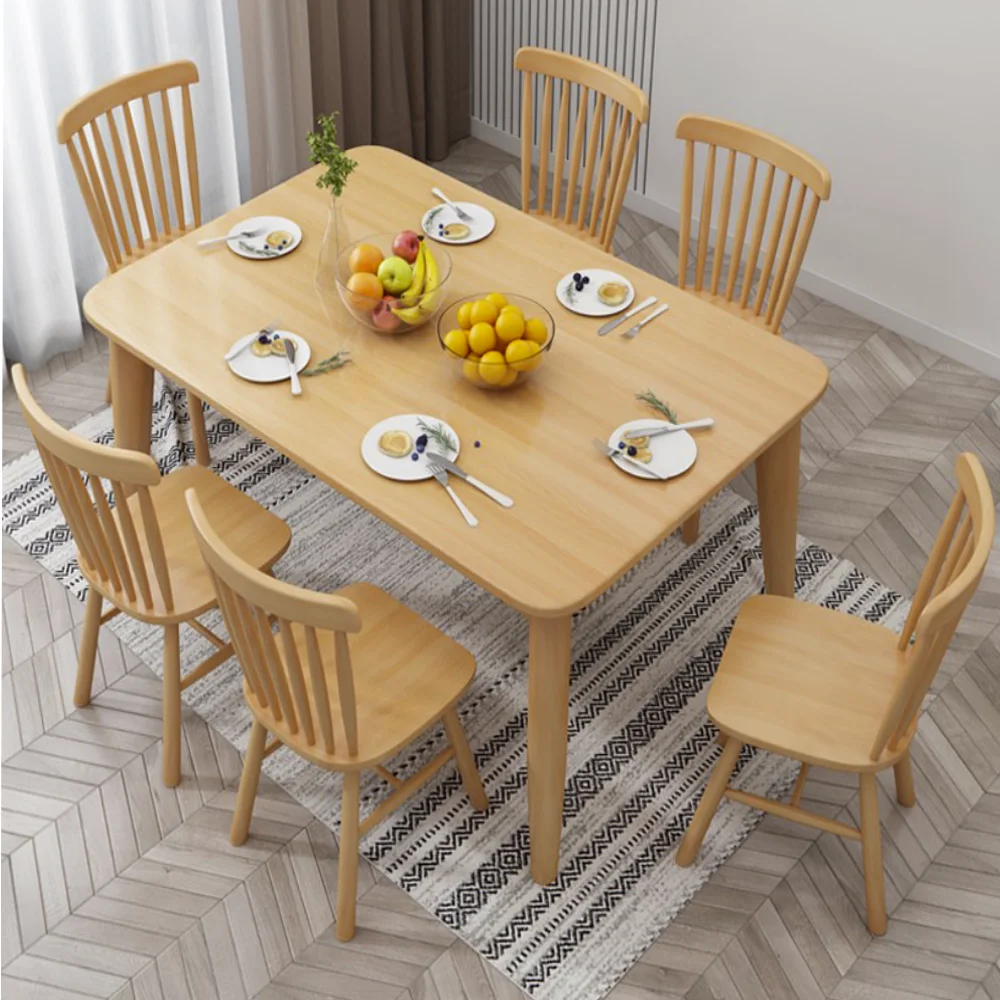 Nordic All Solid Wood Square Dining Table Set Bjflamingo Dining Table ...
