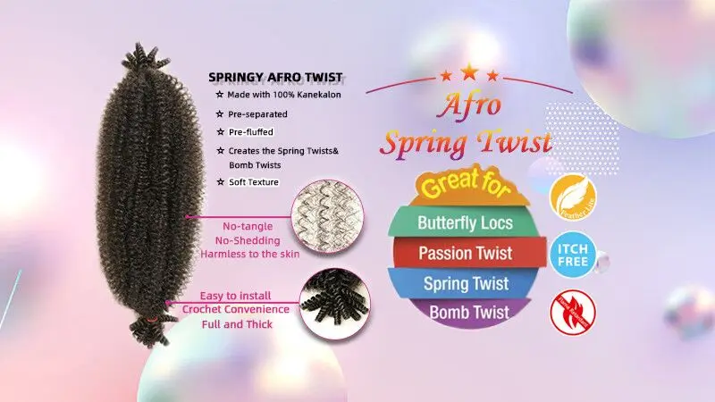 Julianna 16 24 28 Inch Expression Pre-fluffed Poppin Twist Springy Afro ...