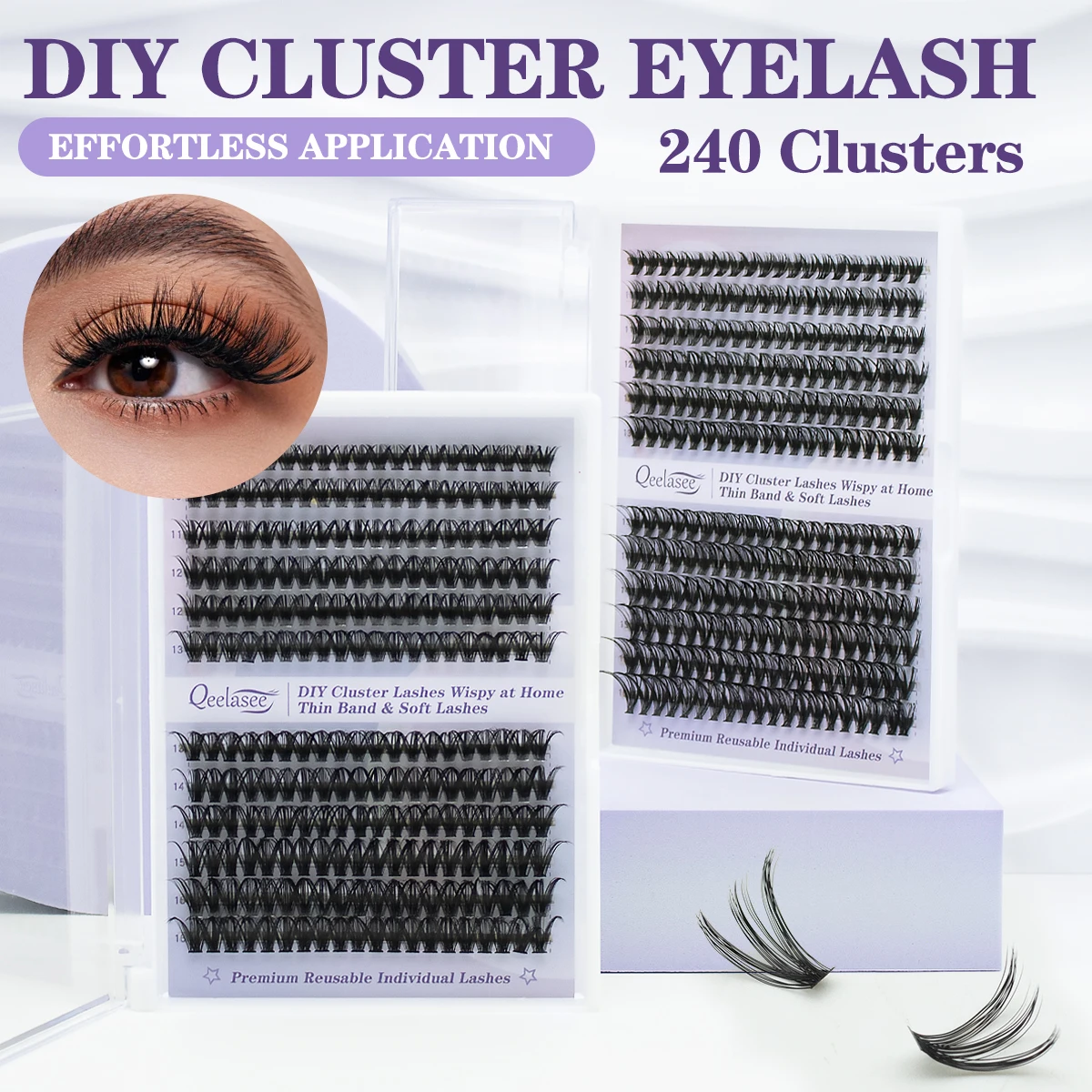 Self Grafting Diy Cluster Lashes Segment Cluster Lashes Extra Fluffy ...
