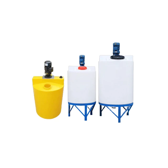 Chemical Resistant 1000L Plastic Cone Dosing Tank With Agitator For ...
