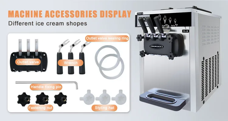 Flavor Commercial Stainless Steel Swirl Freeze Ice Cream Machine 2 ...