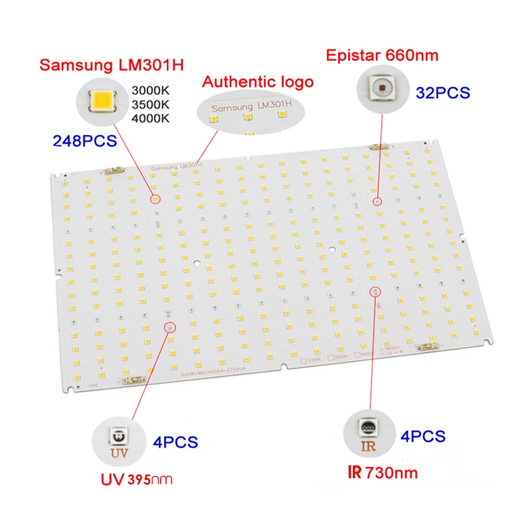 Quantum LED Grow Light - Samsung LM301H/LM301B 288 Tech