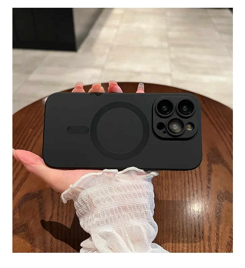 Luxury Camera Lens Glass Protection Magnetic Matte Silicone Mobile ...