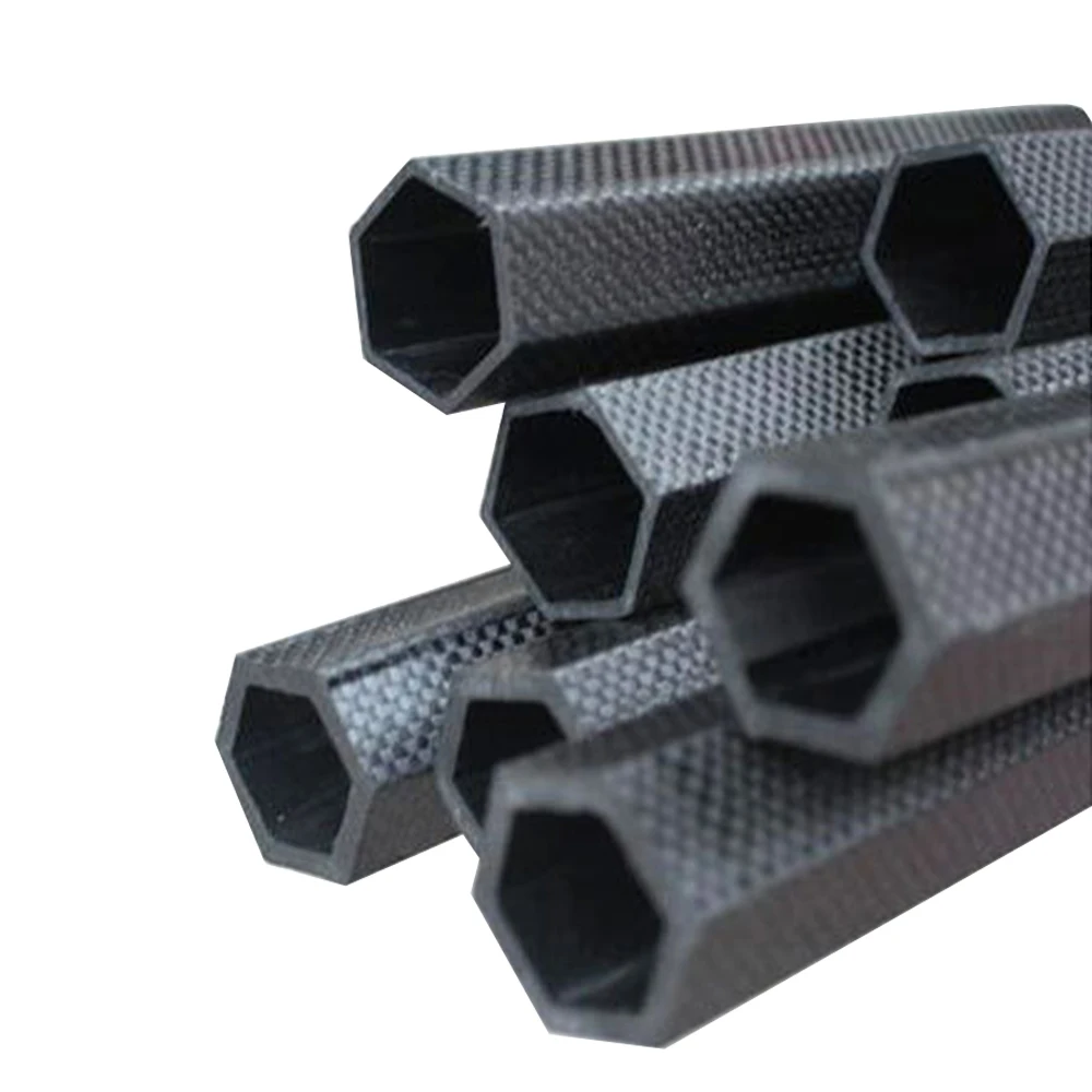 Zame High Strength Custom Black Twill Threaded Octagon Carbon Fiber ...