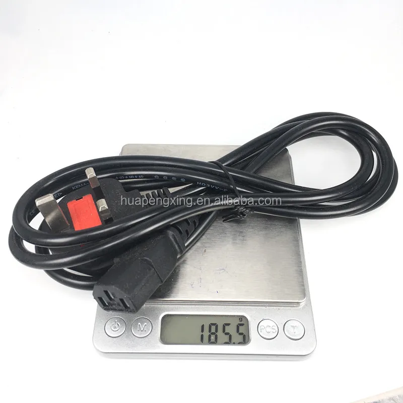 UK BS1363 to C13 Power Cable - 3 Prongs to IEC320 Cord