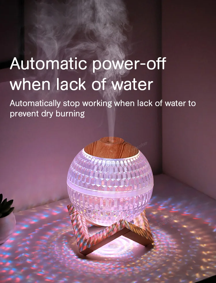 Crystal Ball Humidifier 350ML - Ultrasonic Colorful Light