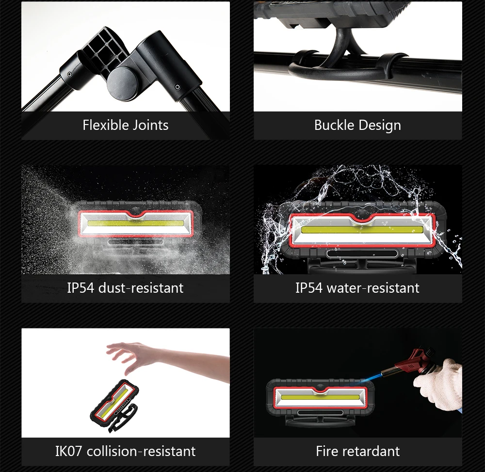 10W+10W LED under Bonnet Work Light - Rechargeable Car Repair Light