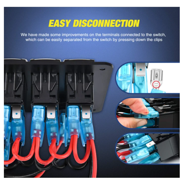 10 Gang Toggle Switch Panel LED Light Circuit Overload Protection ...