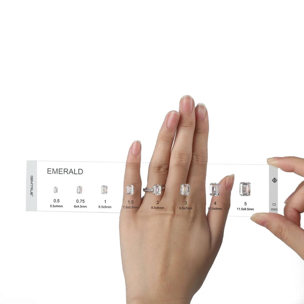 Visual Diamond Size & Shape Kit10 Shapes 3mm Acrylic 0.5ct-5ct Wooden ...