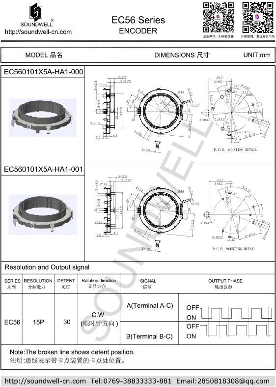 Soundwell EC56-HA1 Rotary Encoder - Precision & Reliability