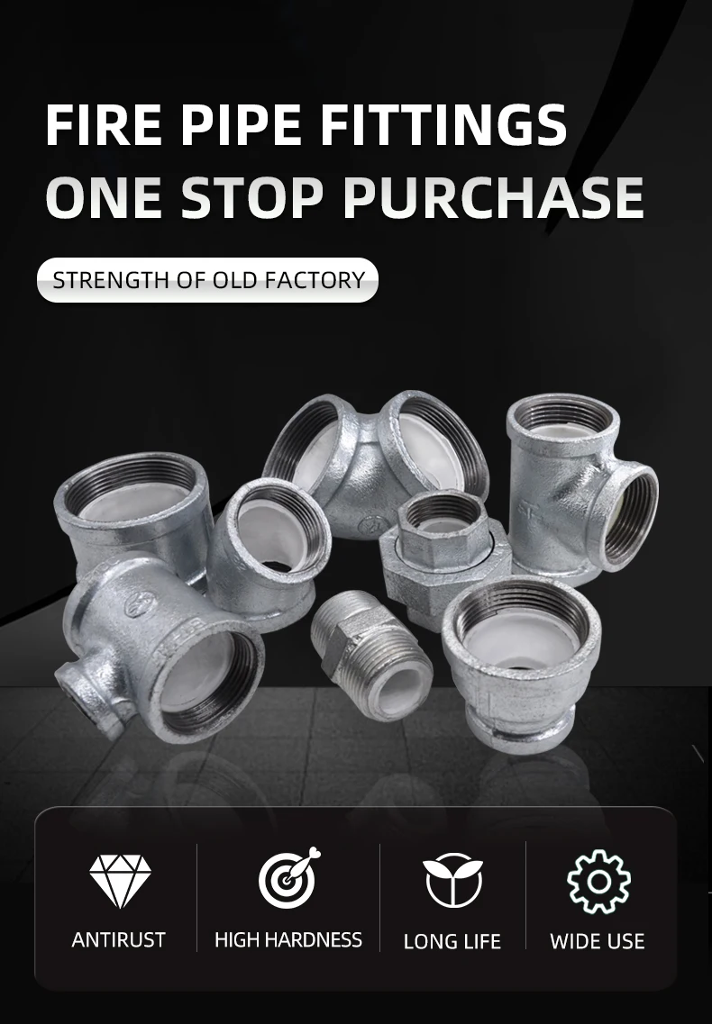 Bspt Female Male Threaded Connector Gi Malleable Iron Metal Steel Pipe ...