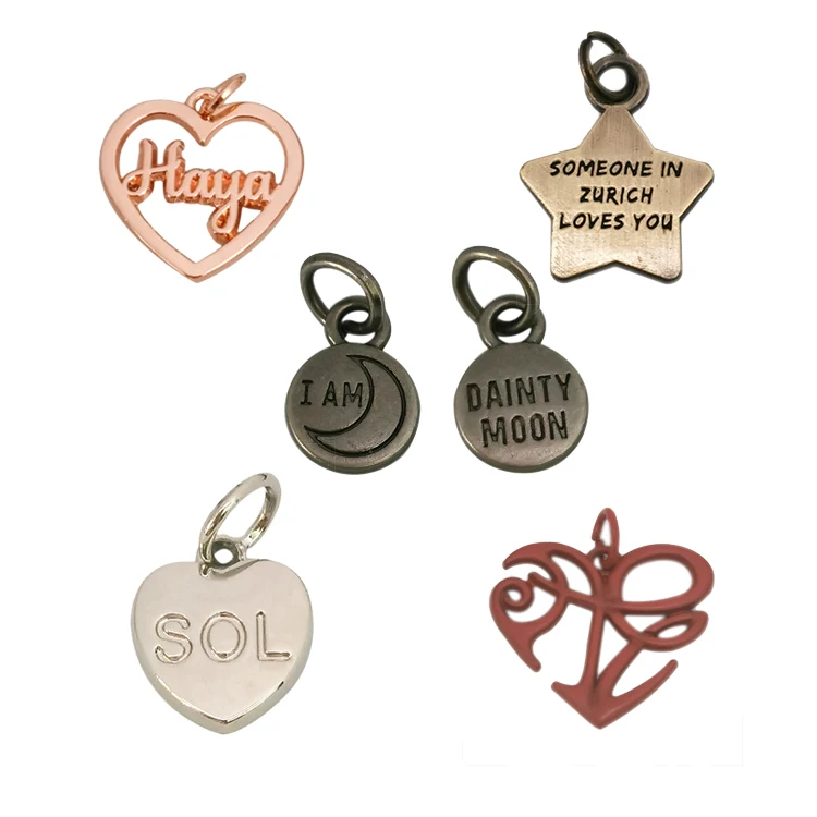 Custom Engraved Metal Pendant Tags for Jewelry & Bags