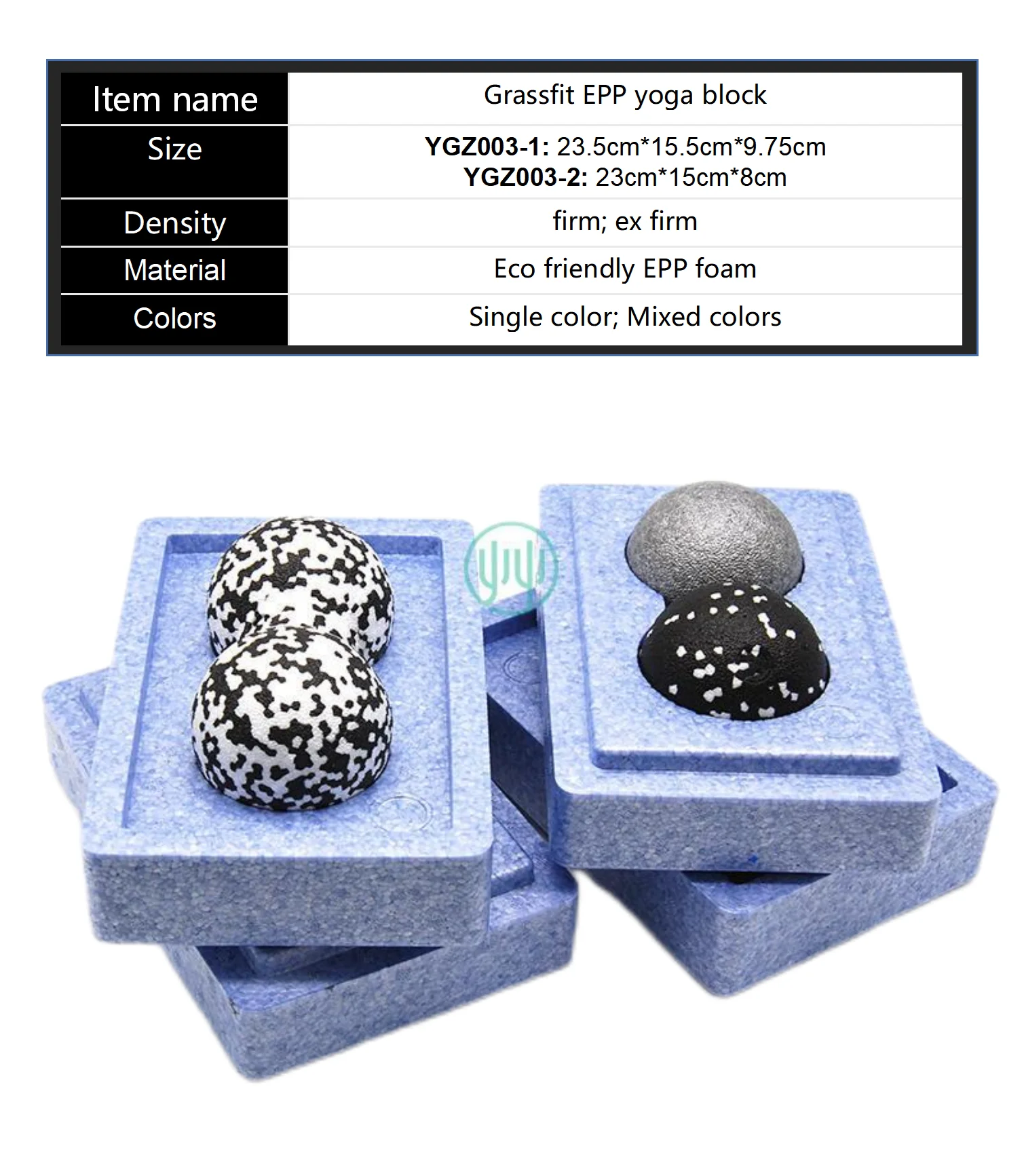 Private Labeling Yoga Accessories Durable Epp Yoga Block Set Antiskid ...