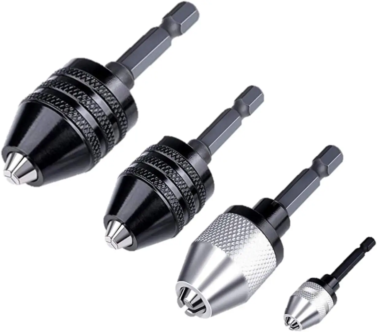 Mini Keyless Drill Chuck 1/4 Inch Hex Shank Adapter 0.6~8 mm 0.3-6.5mm ...