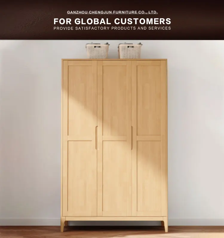 Nordic Solid Wood Wardrobe Modern Simple Bedroom Household Wardrobe ...