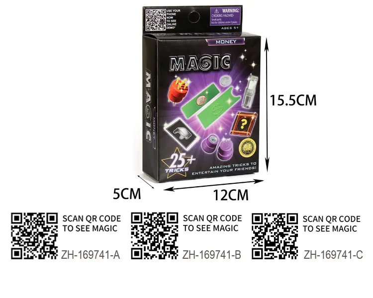 25 Types Tricks Magic Prop Kit - Easy Learning for Beginners