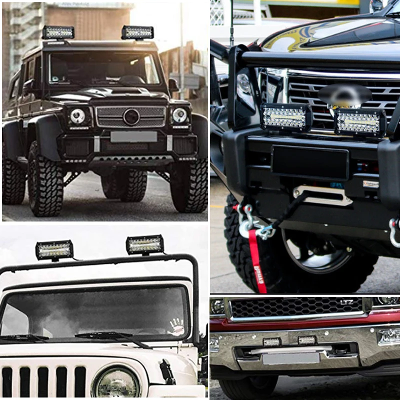 7inch 120W 12V 24V 4x4 Offroad Combo Beam Led Work Light Bar for Off ...
