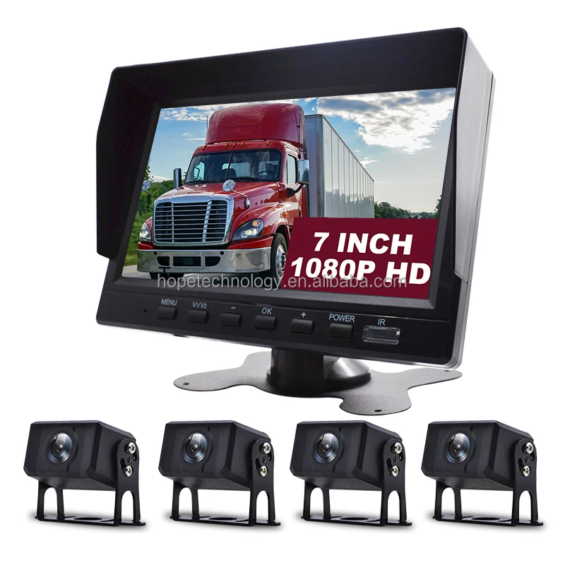 4 Channel 36v Digital Rear View Camera 1080P Truck Car Parking Camera ...