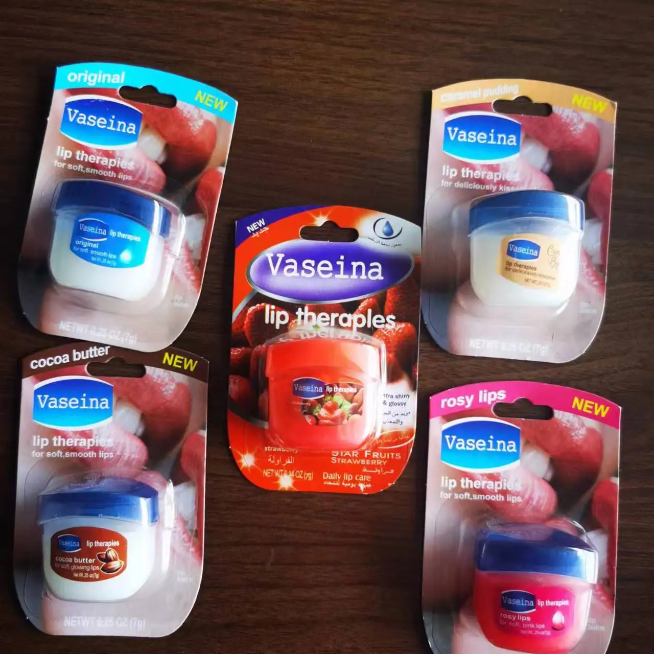 24pcs/box Vaseline Lip Balm Organic Natural Moisturizing 6 Flavors Lipstick Vegan Plant Anti ...