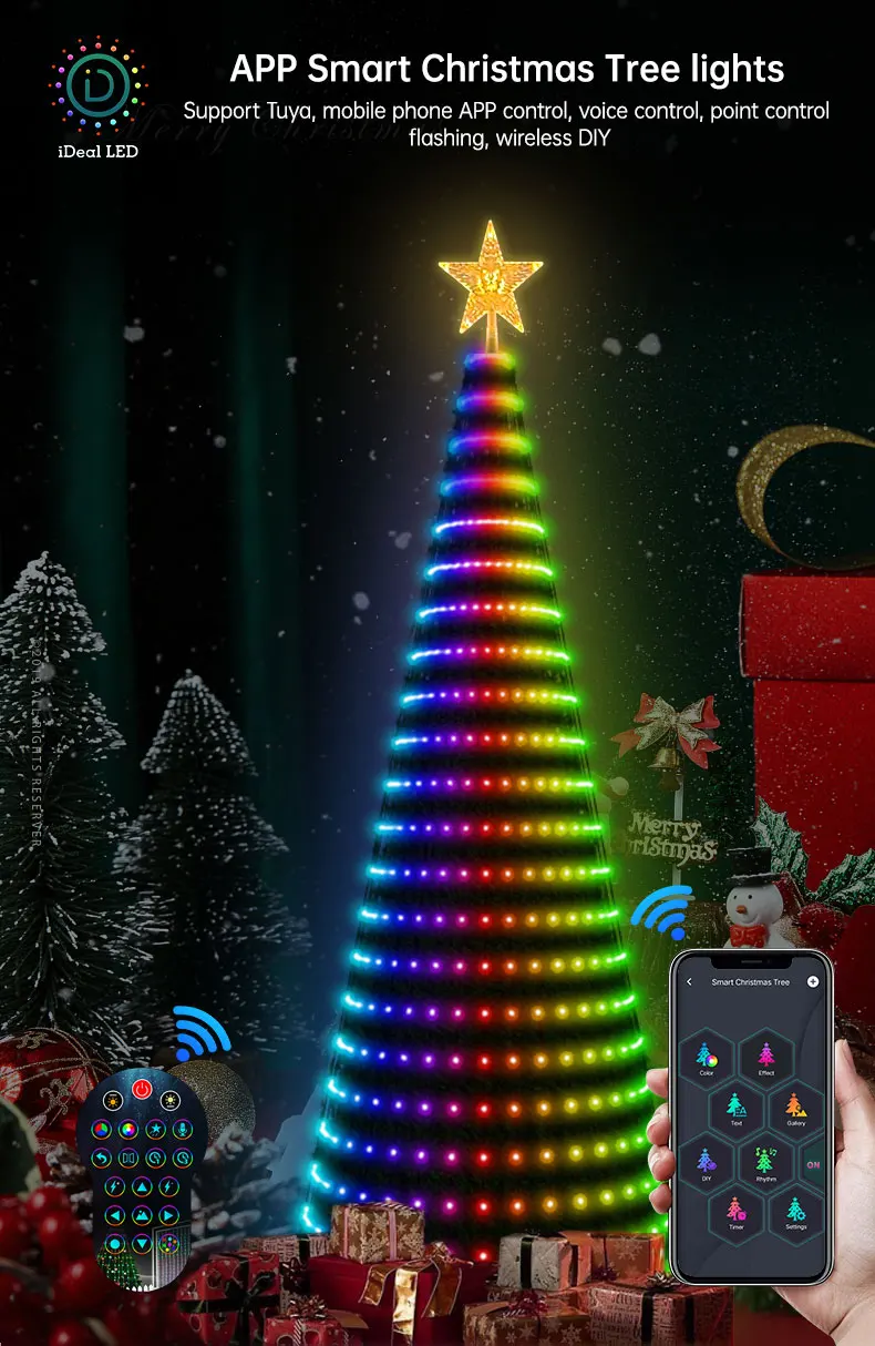 App Smart 1.5m LED Christmas Tree - Brighten Your Festive Decor