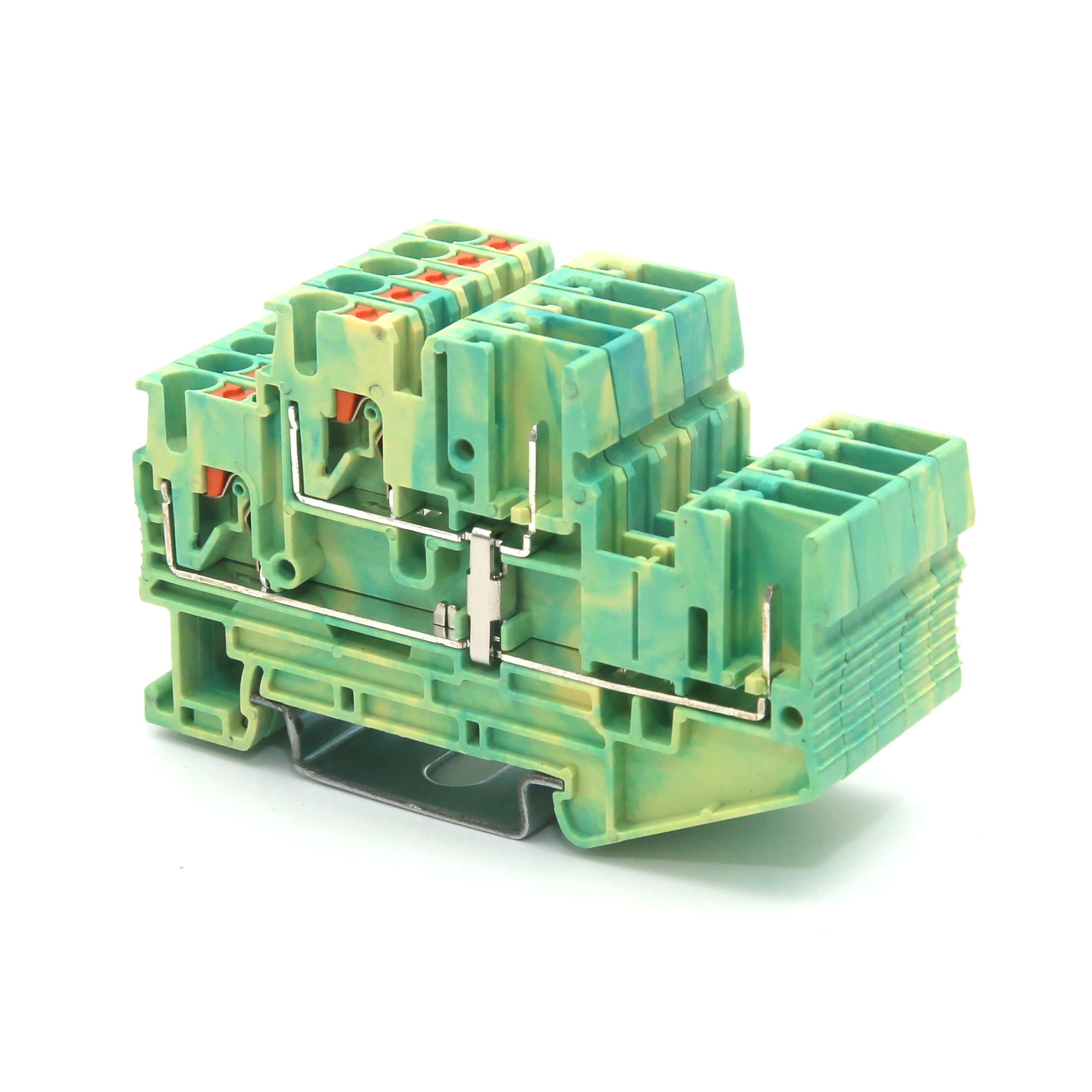 Fast Push Din Rail Mounted Terminal Block Wiring Connector