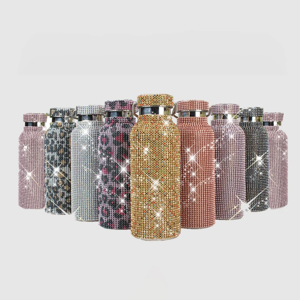 17 Oz Bling Rhinestone Bottles - Insulated & Sustainable