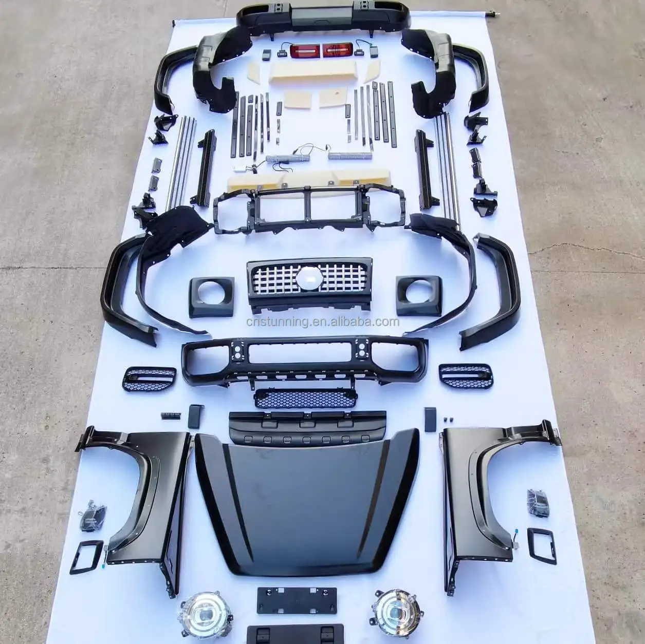 Facelifting Upgrade To G63 Style Front Full Bumper Grille Set For ...