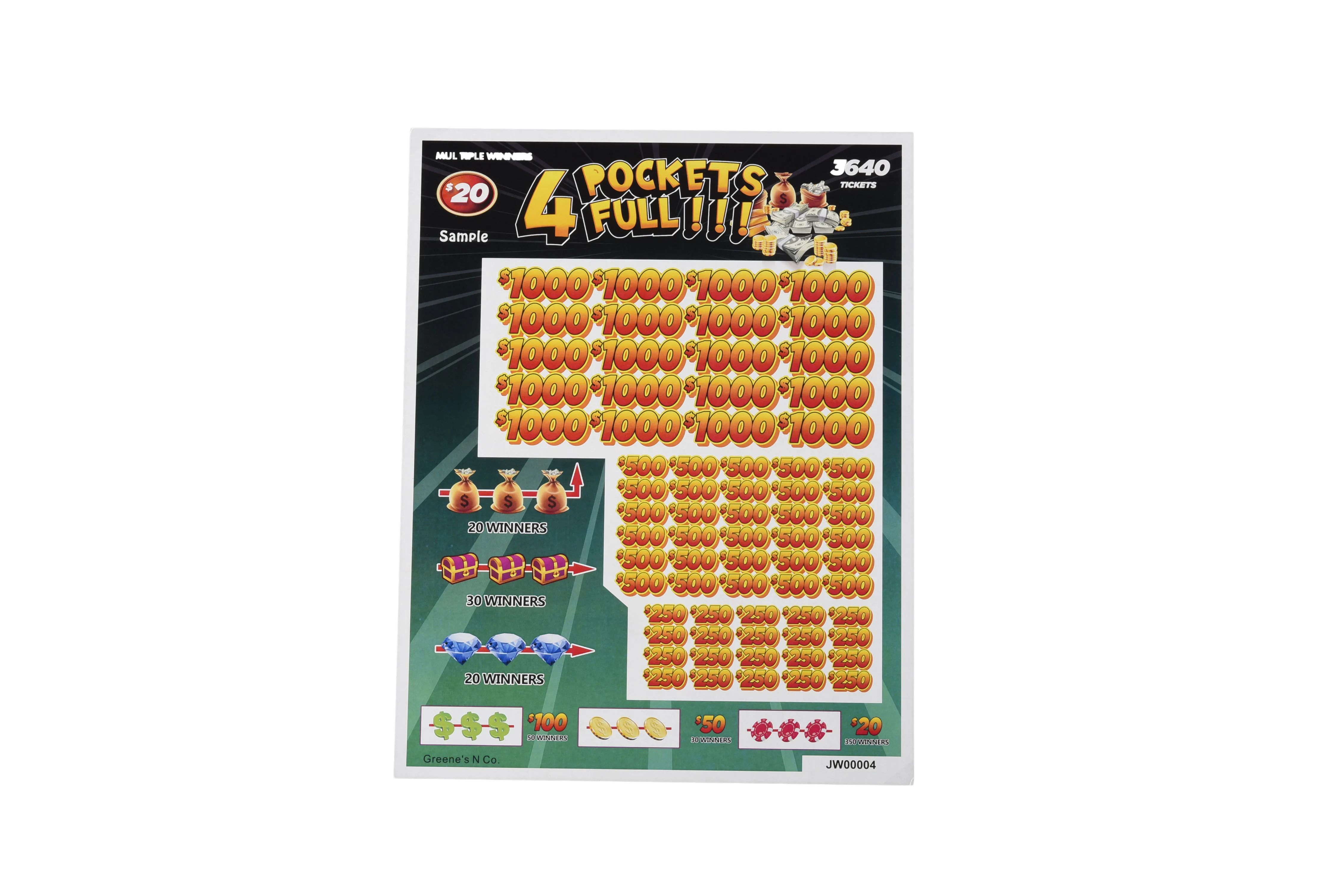 Factory Popp-opens Pull Tab Tickets Colorful Pull Tab Lottery Scratch ...