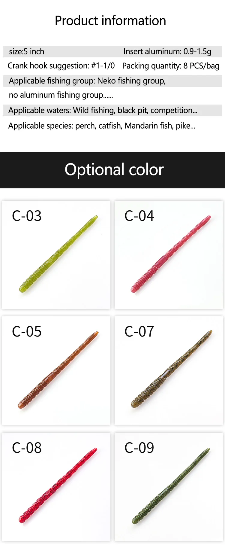 Chang Ji Noko Rig Worm 5 Inch - Buy Chang Ji,Noko Rig Worm 5 Inch ...