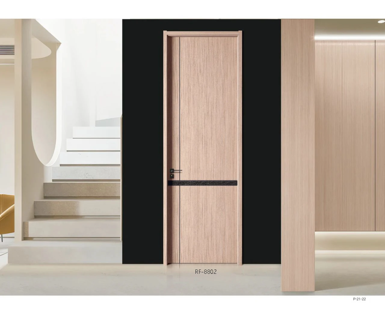 Modern Design Interior Wood Doors Mdf Melamine Wood Decorative Door Set ...