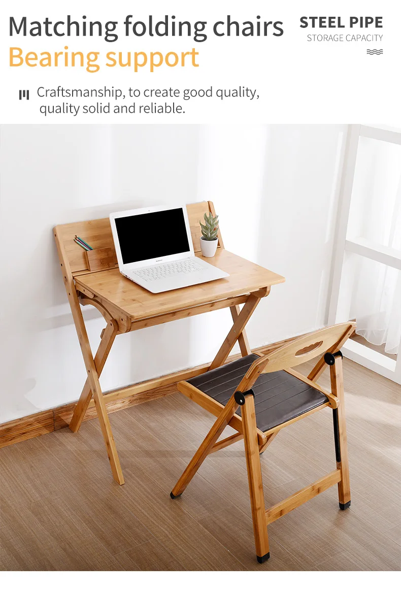 Simple Foldable Computer Desk Portable Folding Office Writing Table ...