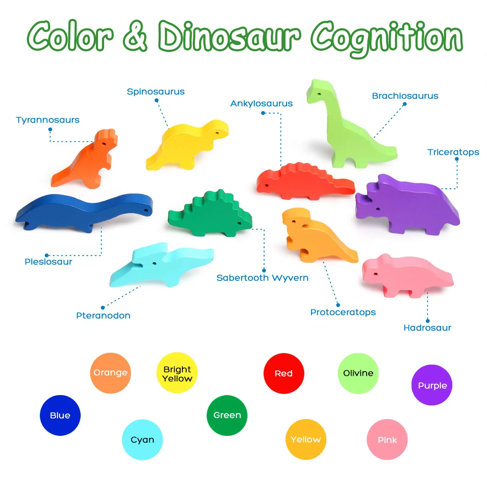 Children Montessori Wooden Animal Balance Blocks Board Games Toy ...