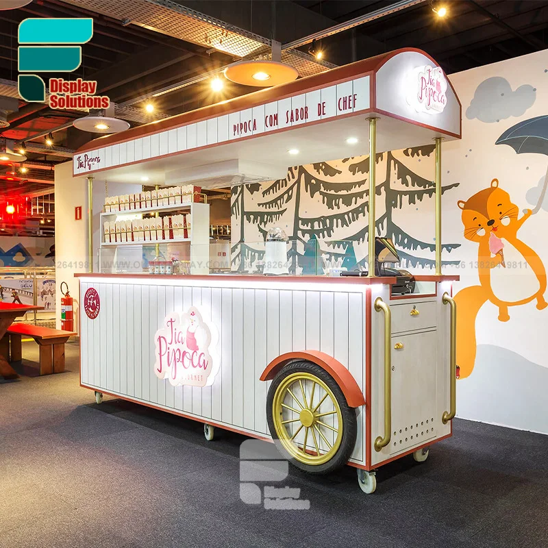 Modern Design Shopping Mall Retail Display Cart Fast Food Counter ...