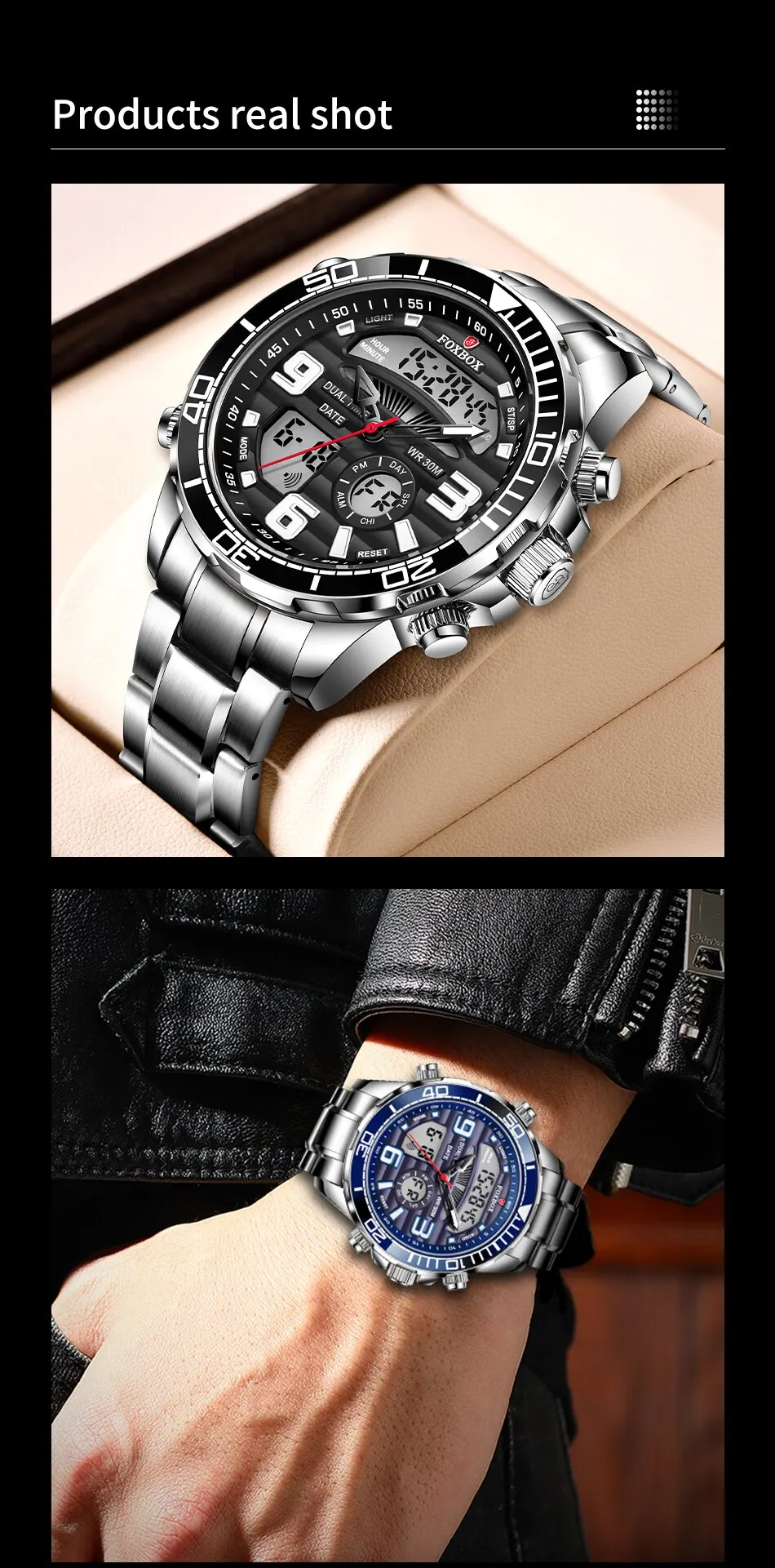 Lige Watch Fb0007 Foxbox 0007 - Luxury Chronograph for Men