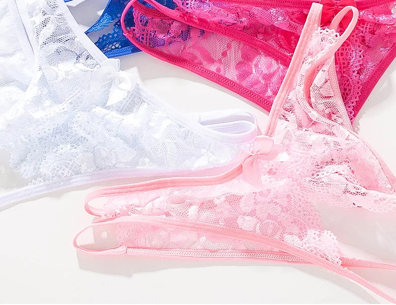 Temptation Sexy Lace Thong G String Panties Crotchless Open Crotch ...