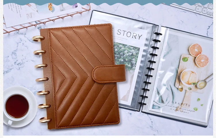 Custom Pu PP Leather Disc Binding for Discbound Planner