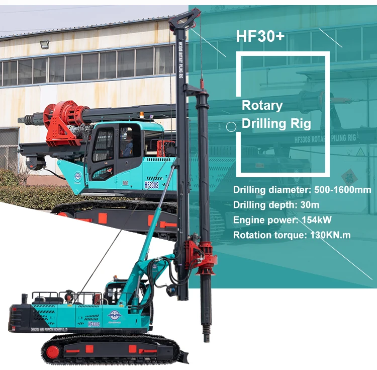 Hf30+ Crawler Rotary Drilling Rig/30m Piling Rig/pile Driver/mine ...