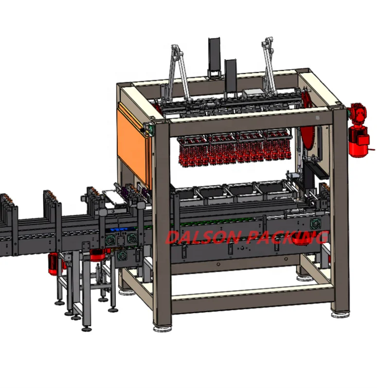 Vertical Automatic Top Load Robot Bags Cans Bottle Pick Up Place Box Carton Case Packer Machines ...