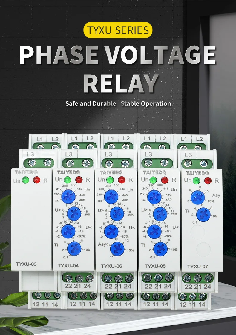3 Phase Voltage Protection Relay Phase Sequence Phase Failure ...