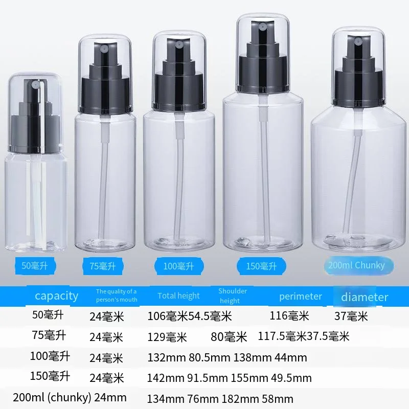 24 Teeth Pet Plastic 50g75g100g150g200g Full Cover Toner Spray Bottle ...