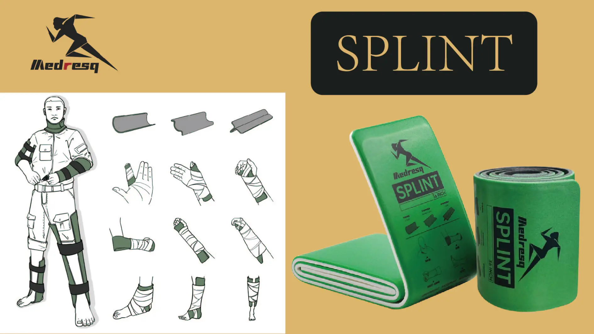 Medresq Customizable Lightweight Waterproof Moldable Folded Aluminum ...