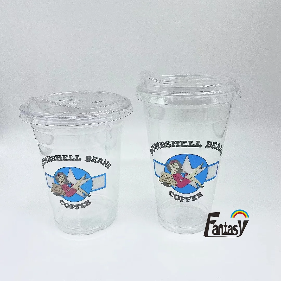 360ml Custom Printed Clear Biodegradable Disposable Plastic Pp Pet Pla ...