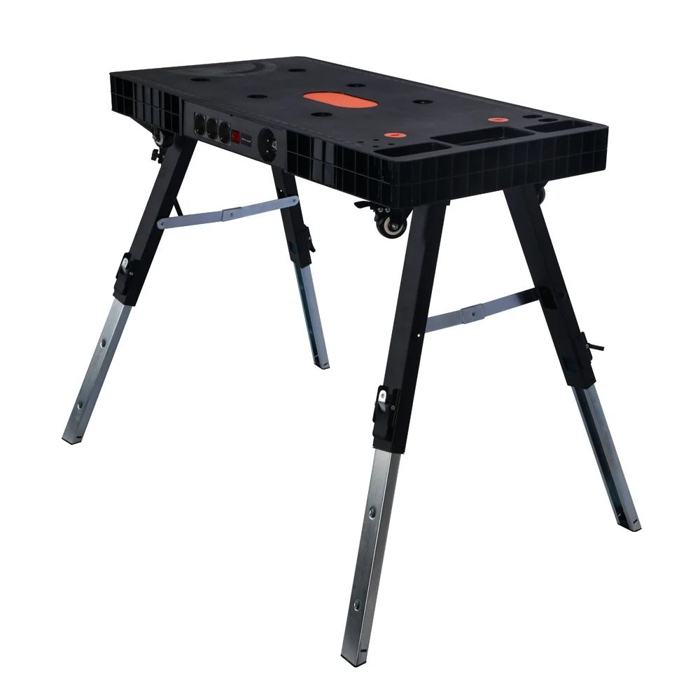 Vertak 5 In 1 Professional Work Bench Folding Height Adjustable Plastic ...
