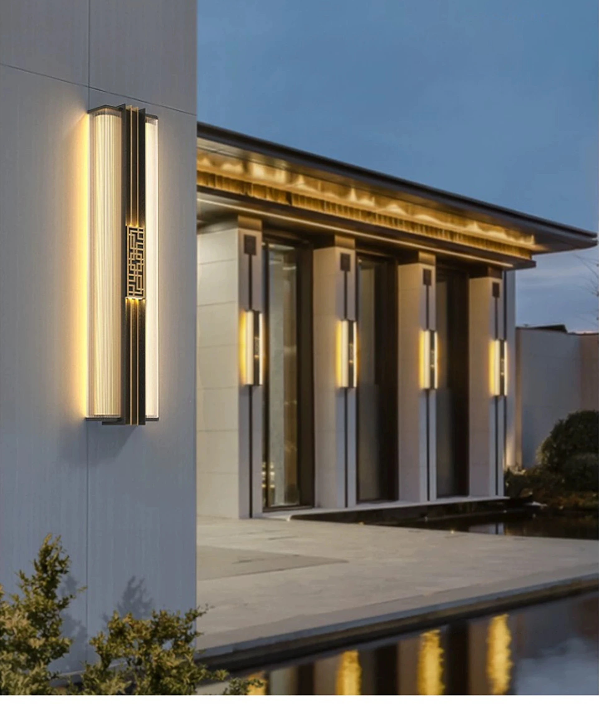 Outdoor Wall Lamp Waterproof Ip65 Garden Villa Light Power Outside Led ...