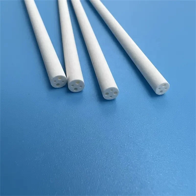 Refractory Magnesium Oxide Tube - Customized Four Hole Mgo Ceramic Pipe